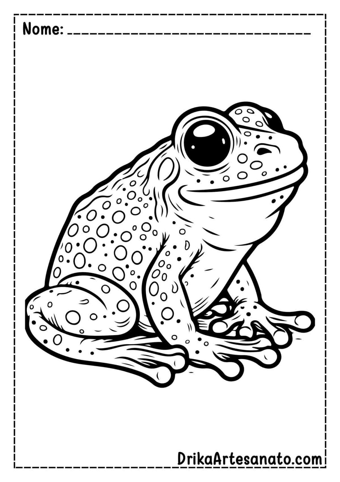 50 Desenhos de Sapo para Colorir Grátis em PDF