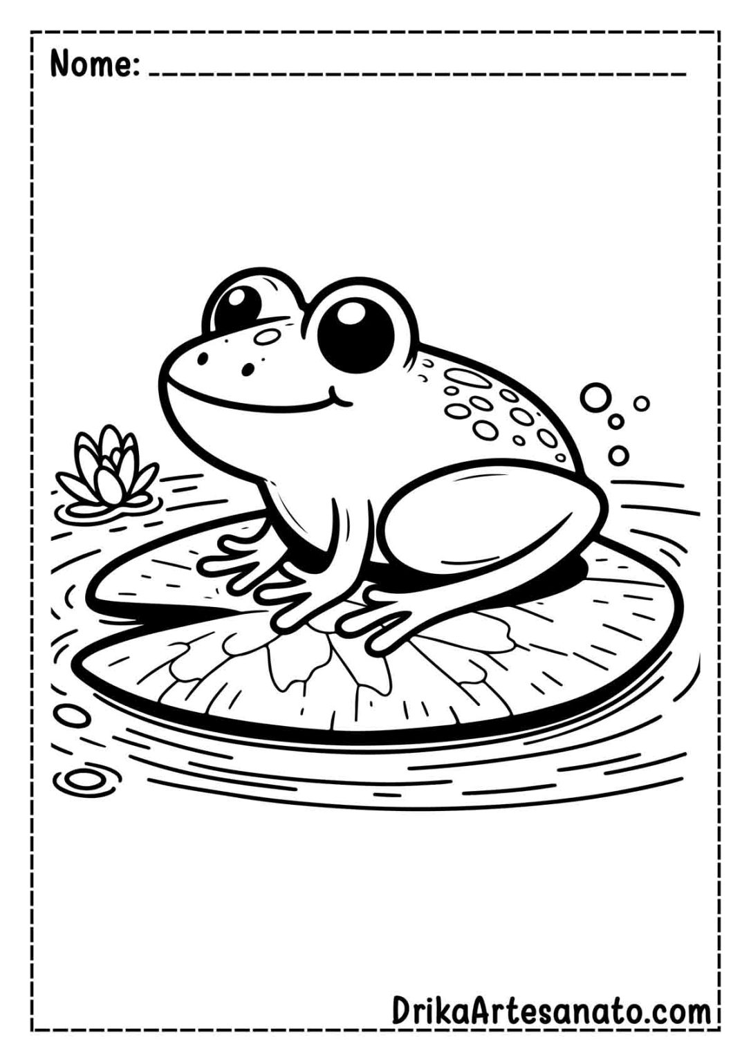 50 Desenhos de Sapo para Colorir Grátis em PDF