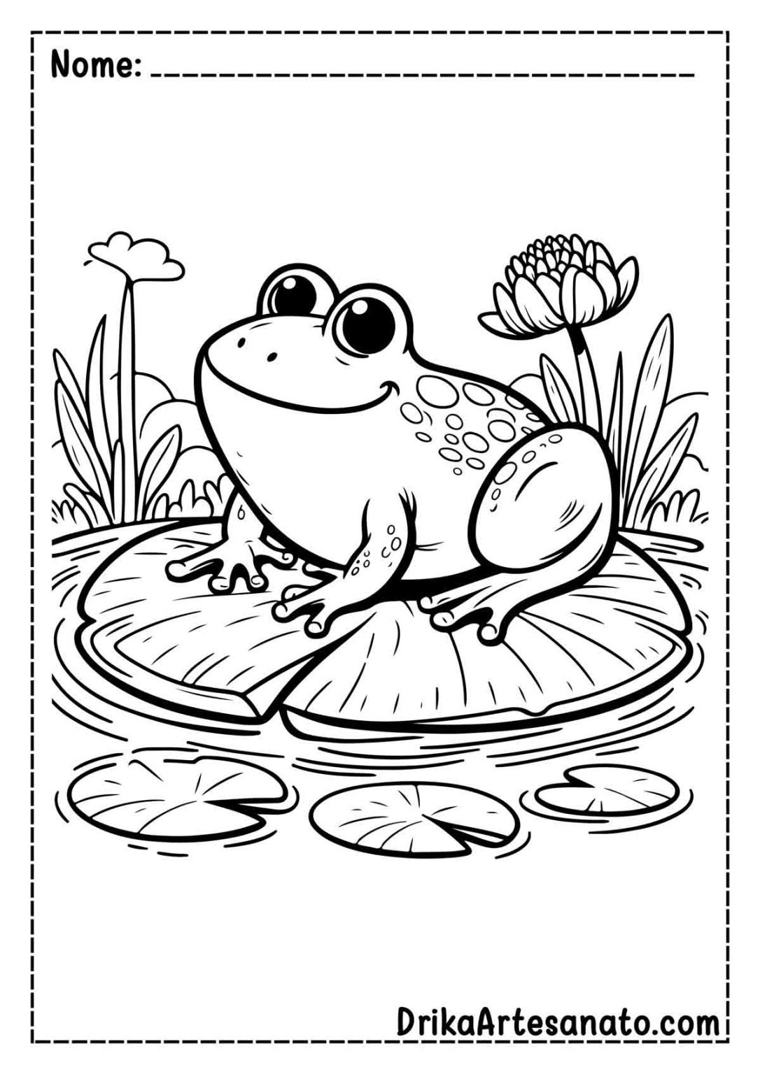 50 Desenhos de Sapo para Colorir Grátis em PDF