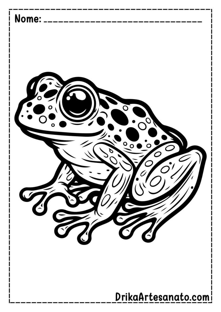 50 Desenhos de Sapo para Colorir Grátis em PDF