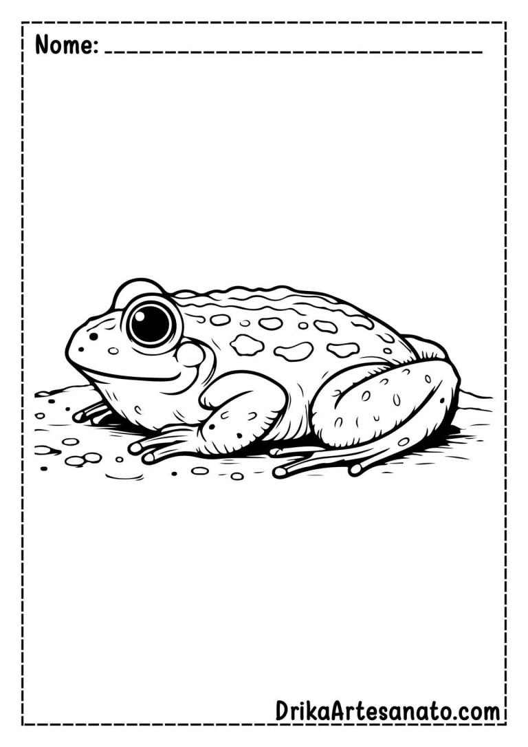 50 Desenhos de Sapo para Colorir Grátis em PDF