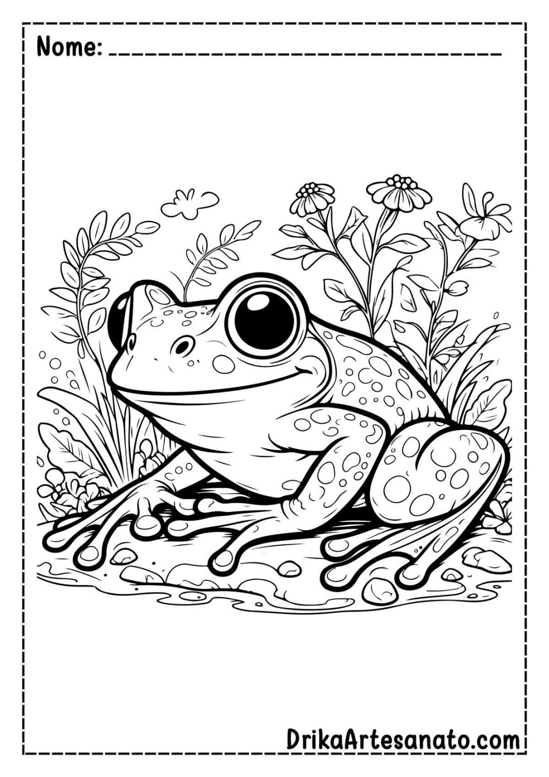 50 Desenhos de Sapo para Colorir Grátis em PDF