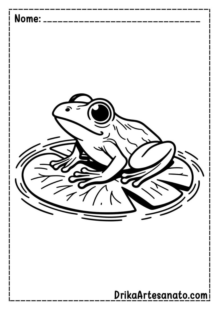 50 Desenhos de Sapo para Colorir Grátis em PDF