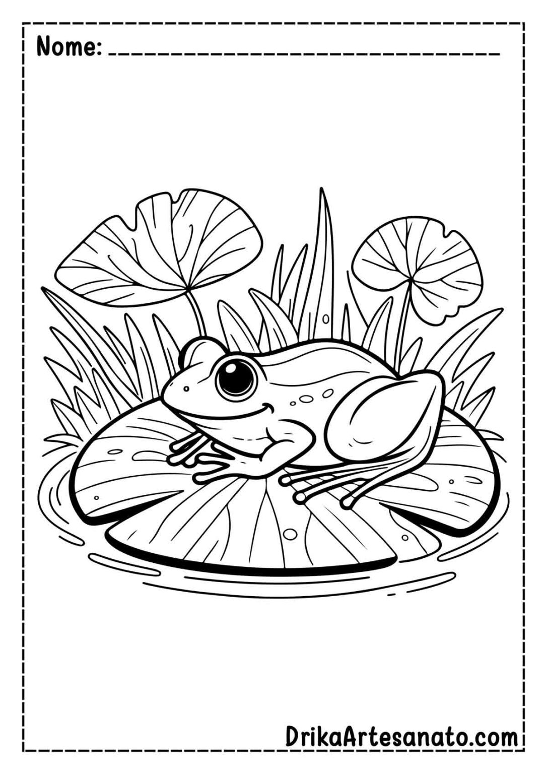 50 Desenhos de Sapo para Colorir Grátis em PDF