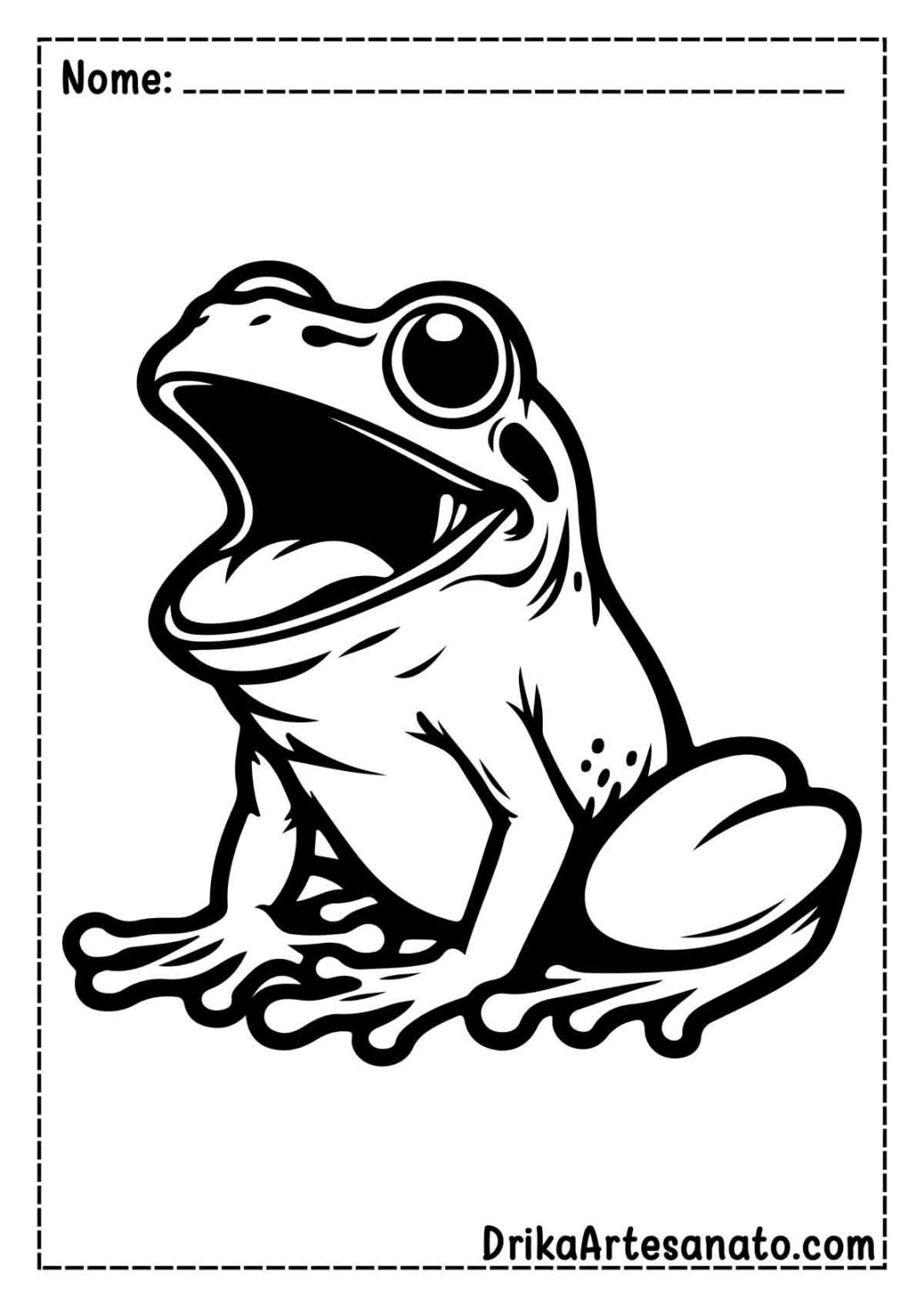 50 Desenhos de Sapo para Colorir Grátis em PDF