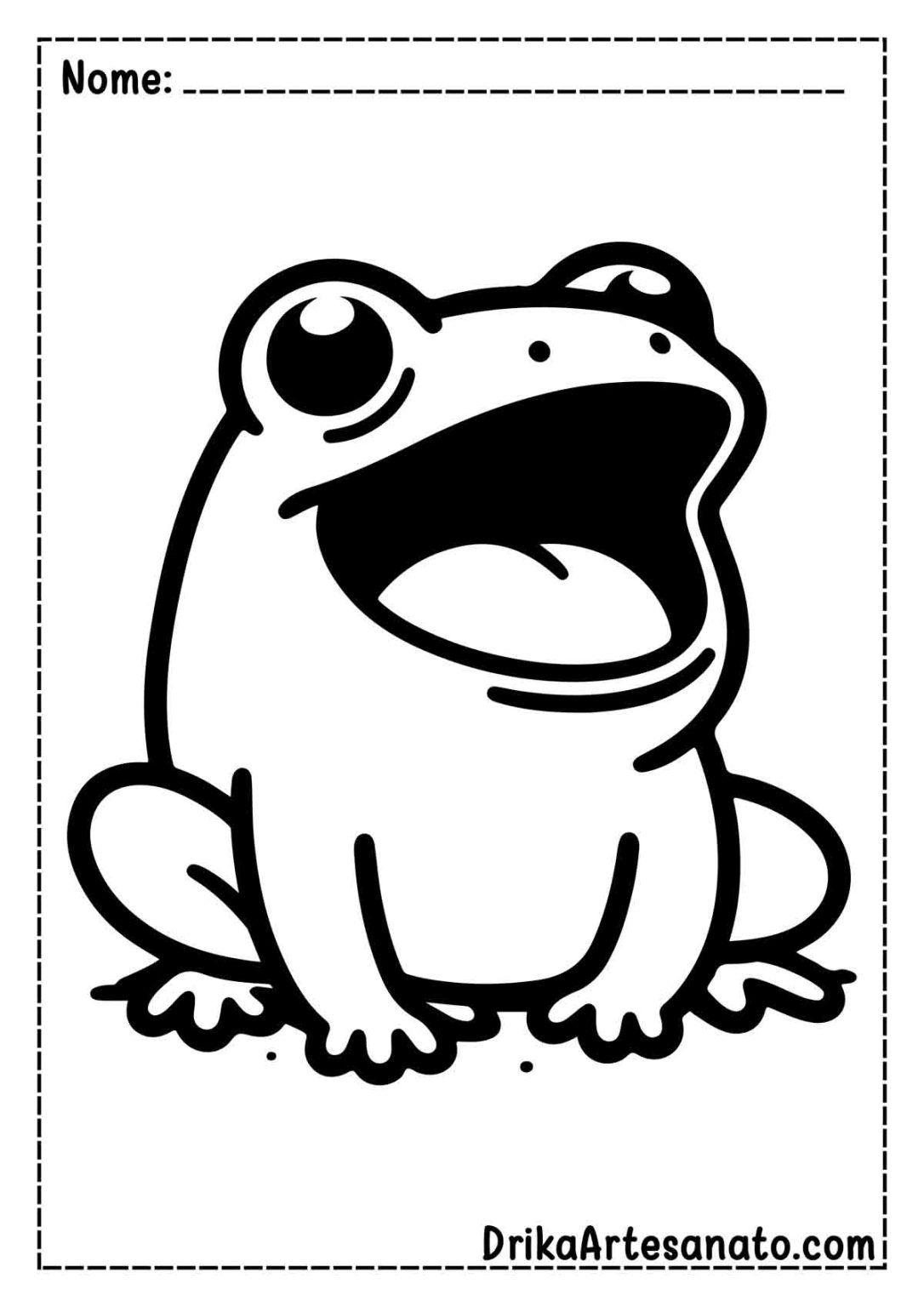 50 Desenhos de Sapo para Colorir Grátis em PDF