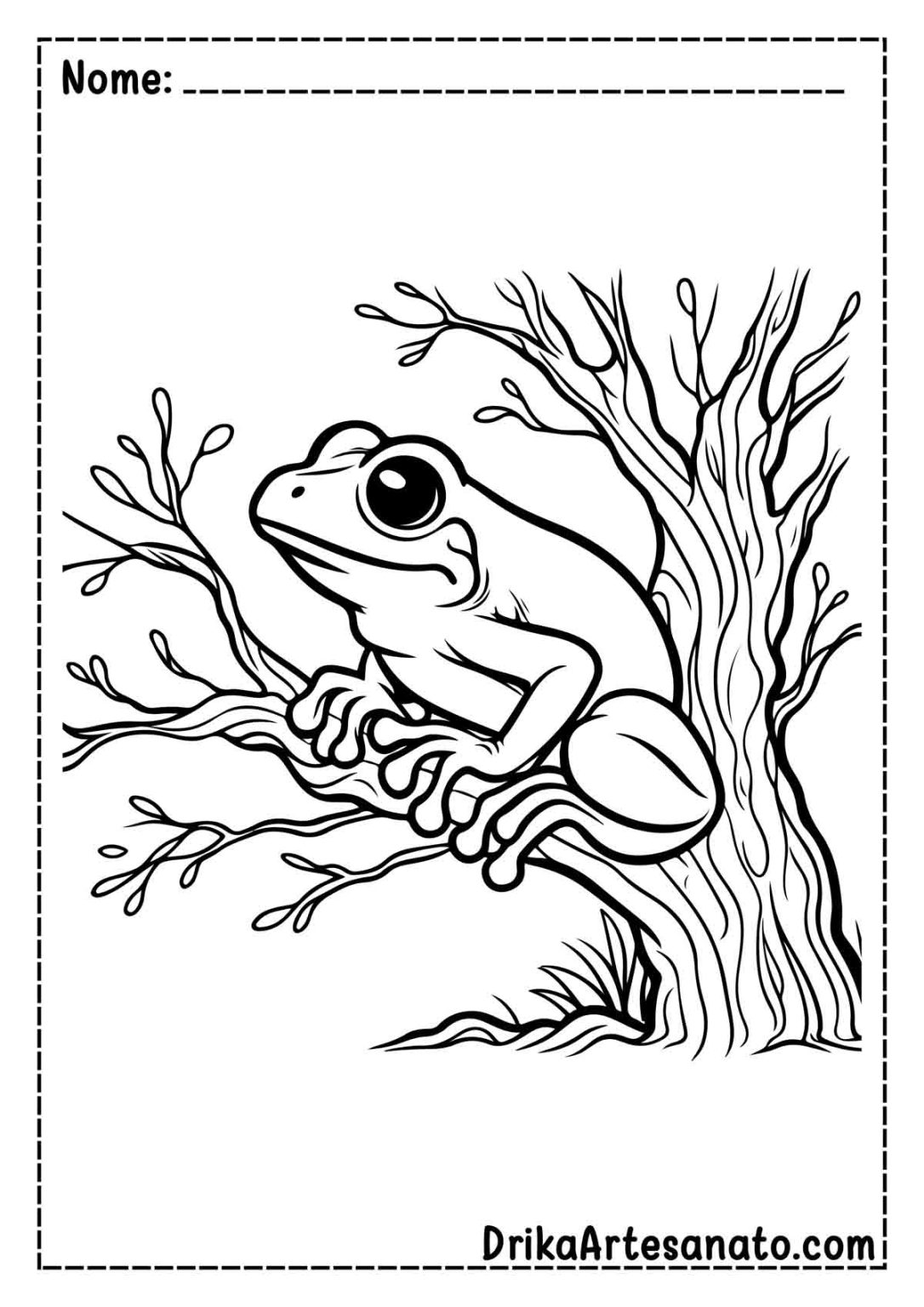 50 Desenhos de Sapo para Colorir Grátis em PDF