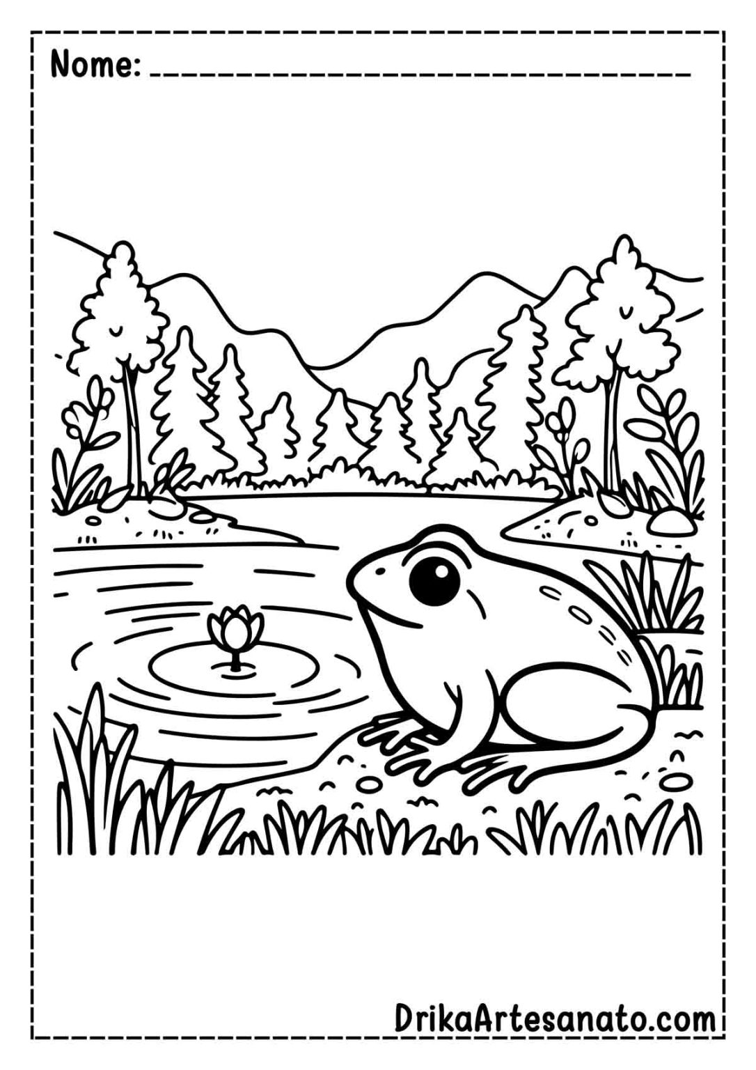 50 Desenhos de Sapo para Colorir Grátis em PDF