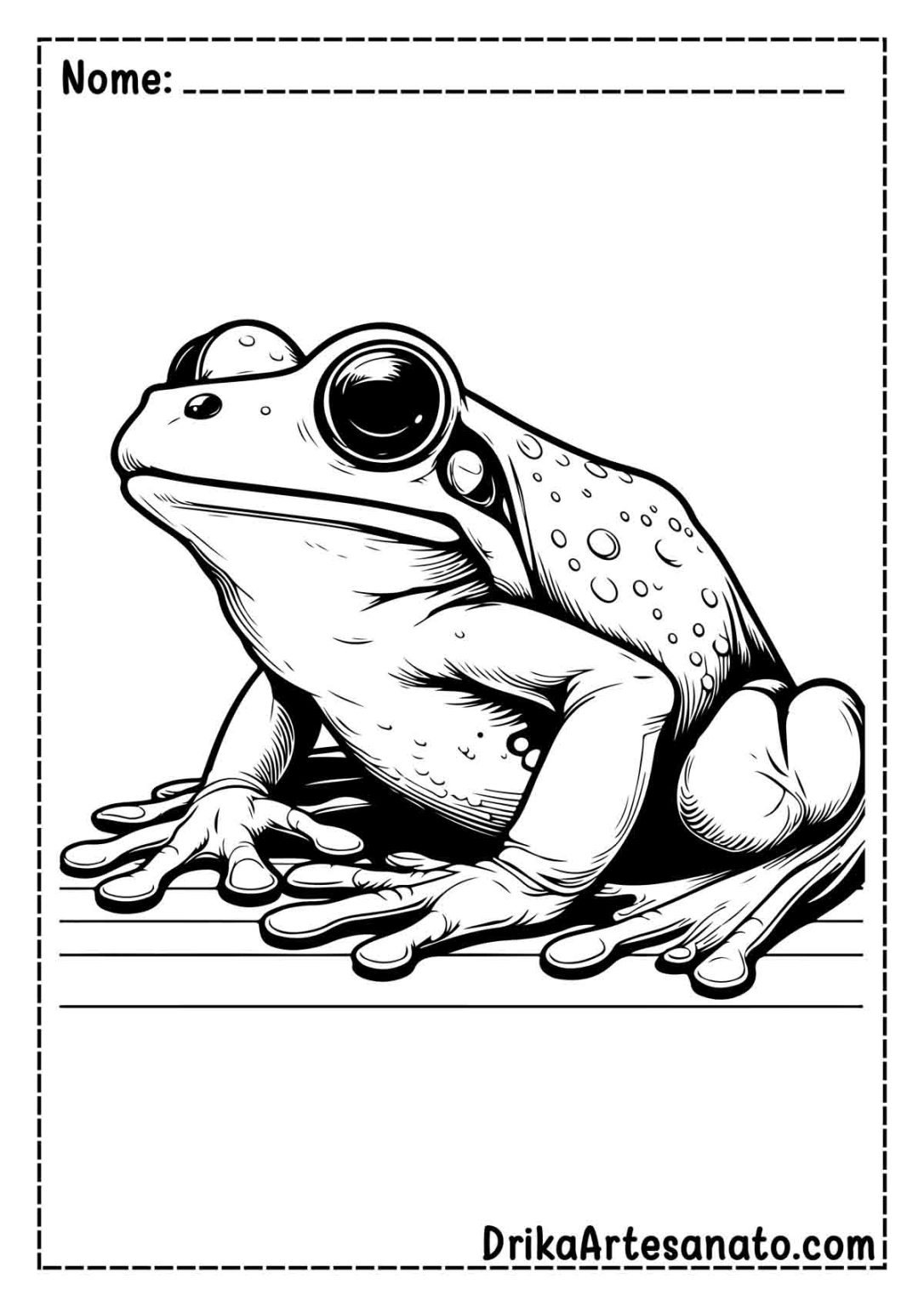 50 Desenhos de Sapo para Colorir Grátis em PDF