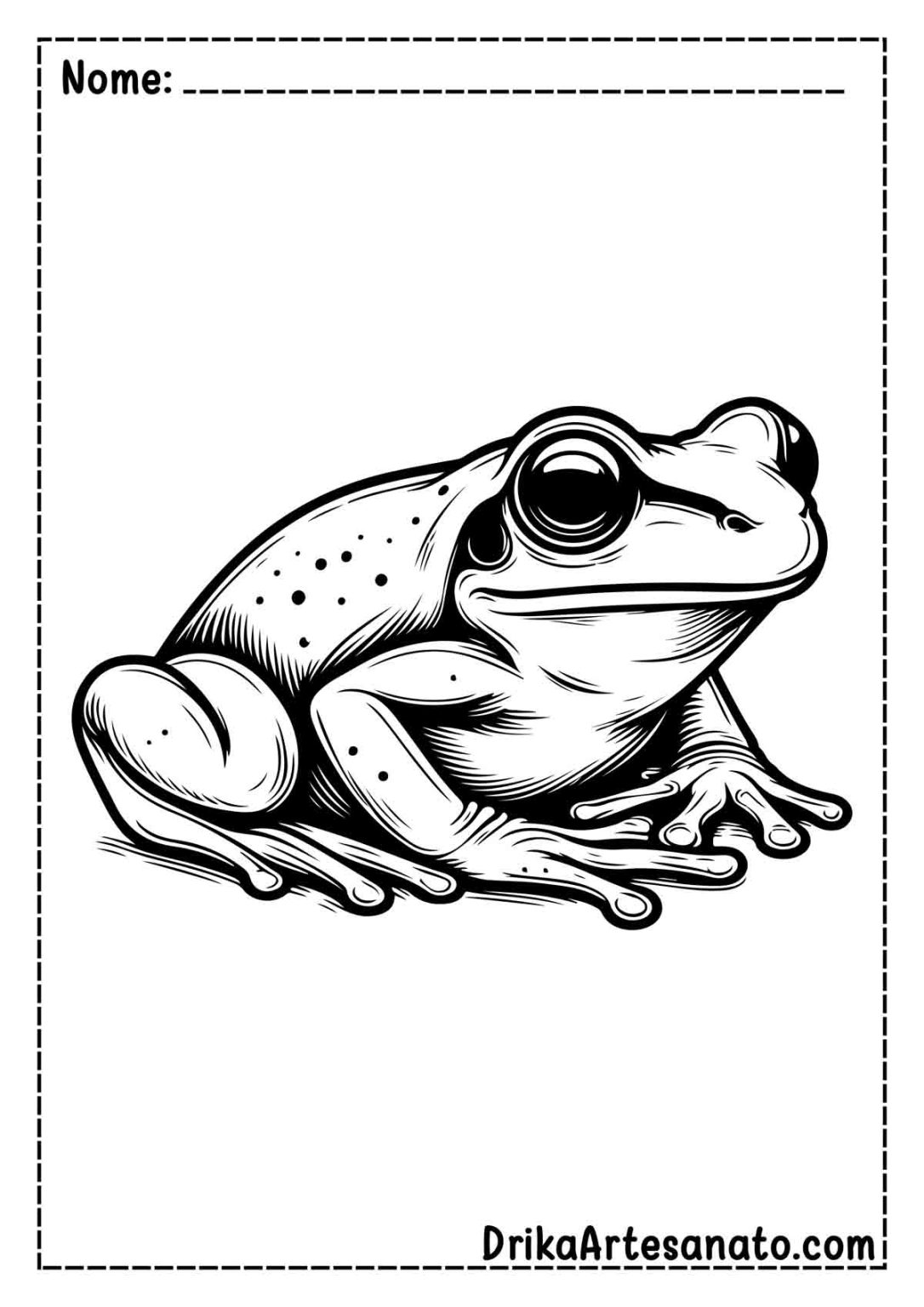 50 Desenhos de Sapo para Colorir Grátis em PDF