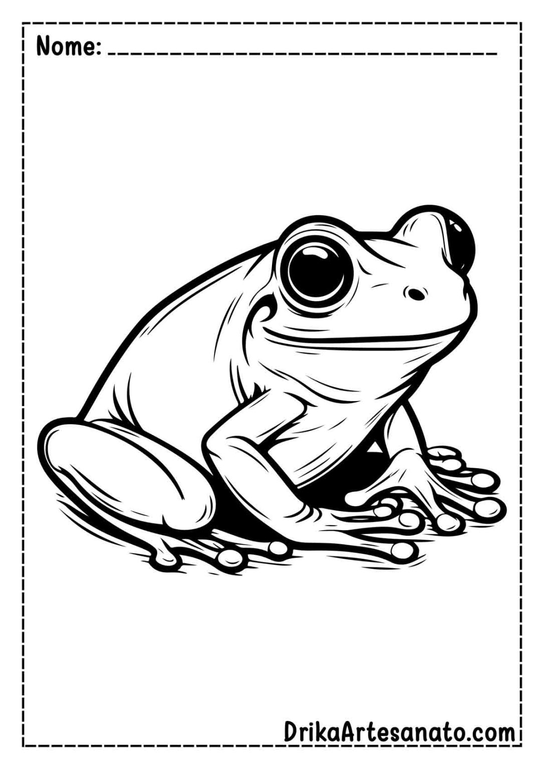 50 Desenhos de Sapo para Colorir Grátis em PDF
