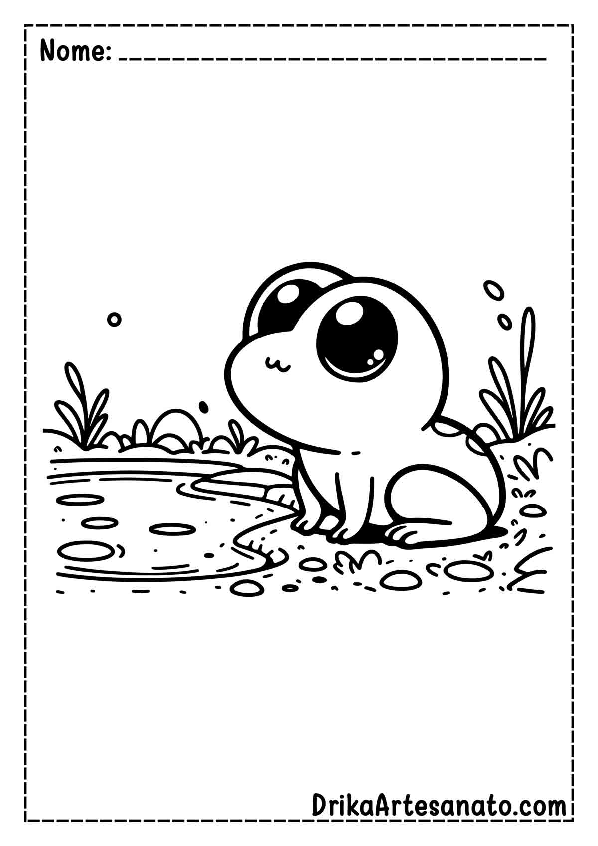Desenhos de Sapo para Colorir e Imprimir