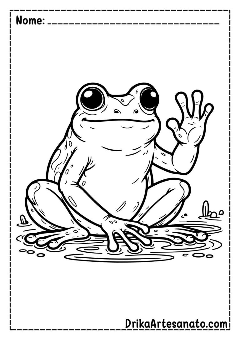 50 Desenhos de Sapo para Colorir Grátis em PDF
