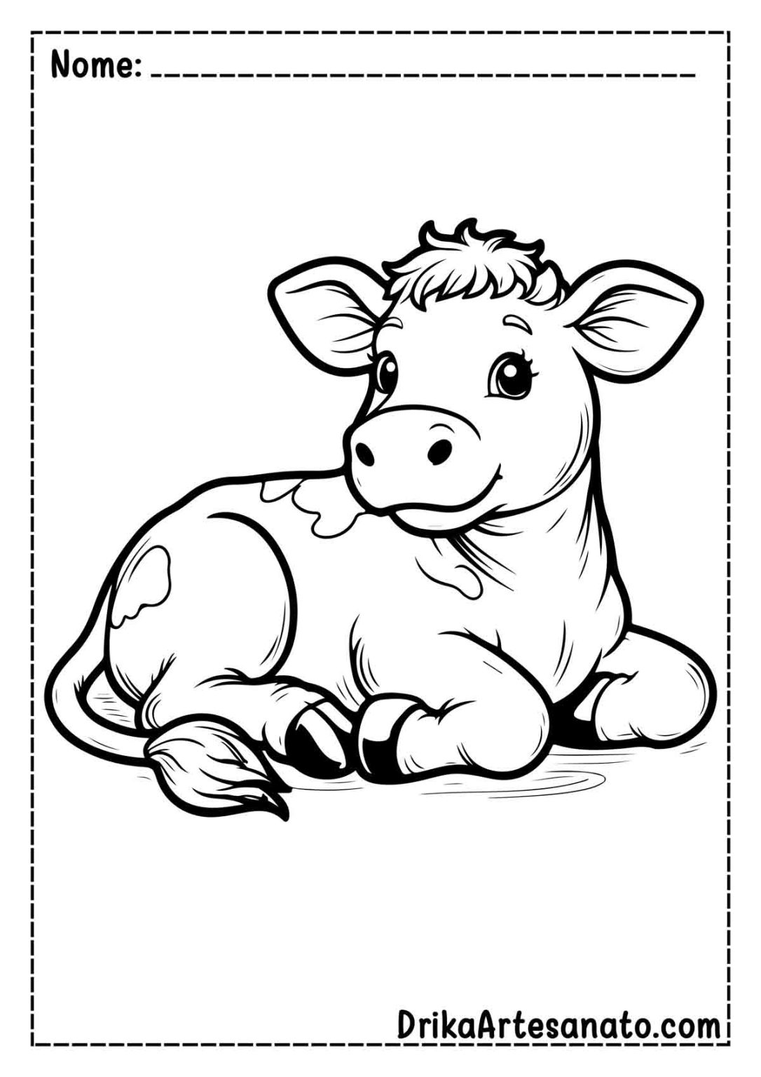 50 Desenhos de Vaca para Colorir Grátis em PDF