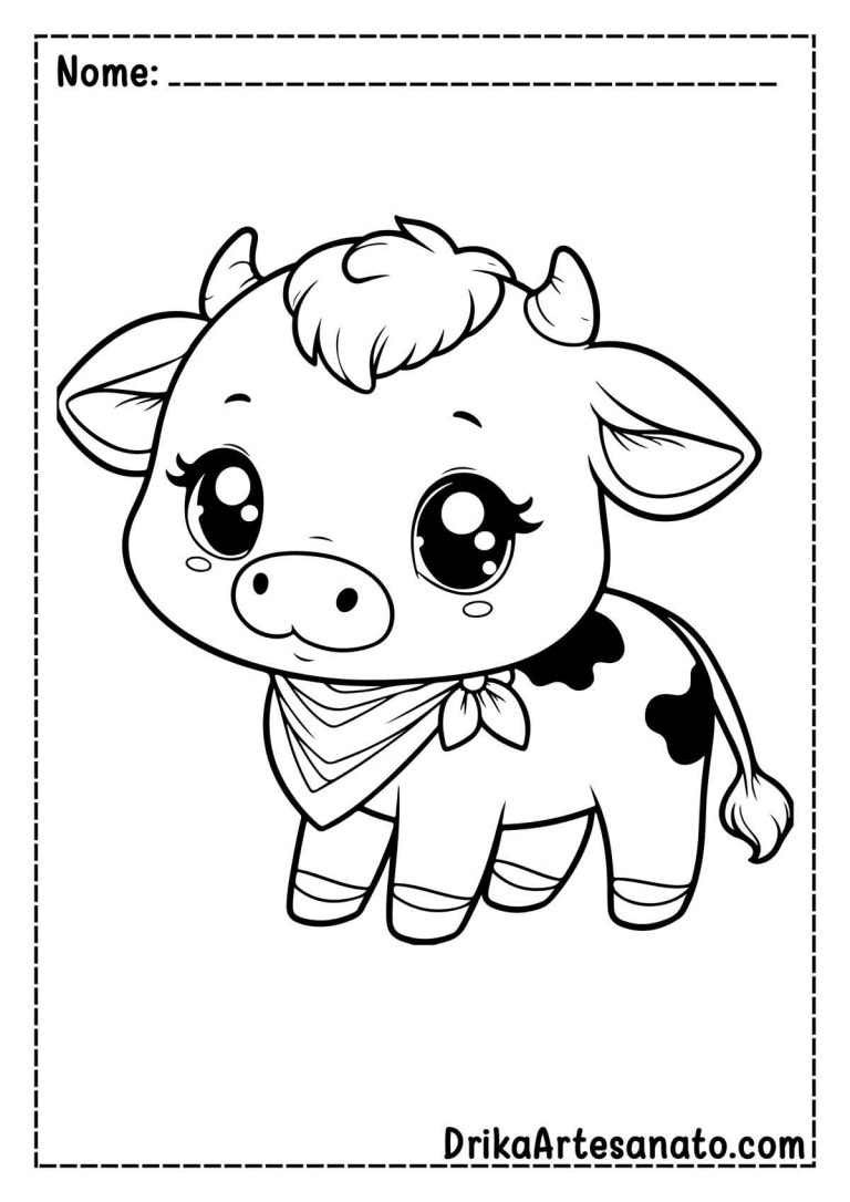 50 Desenhos de Vaca para Colorir Grátis em PDF