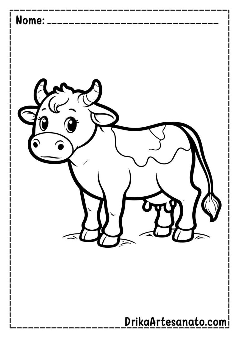 50 Desenhos de Vaca para Colorir Grátis em PDF