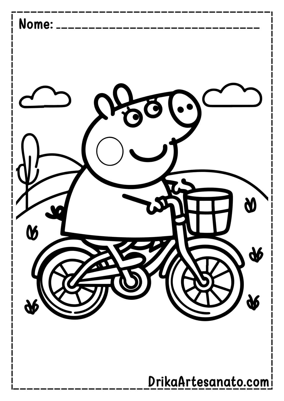 Desenhos da Peppa para imprimir e colorir.