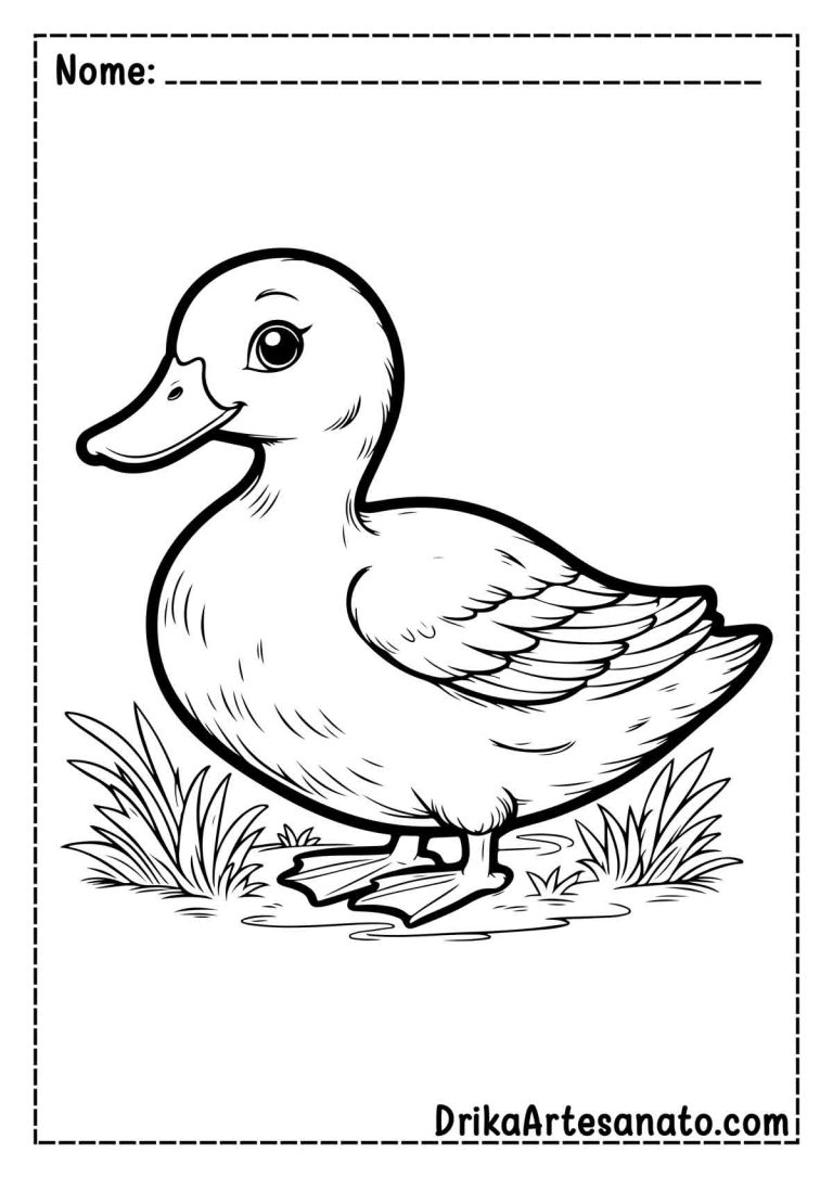 50 Desenhos de Pato para Colorir Grátis em PDF