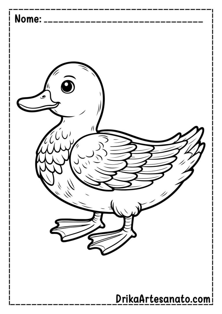 50 Desenhos de Pato para Colorir Grátis em PDF