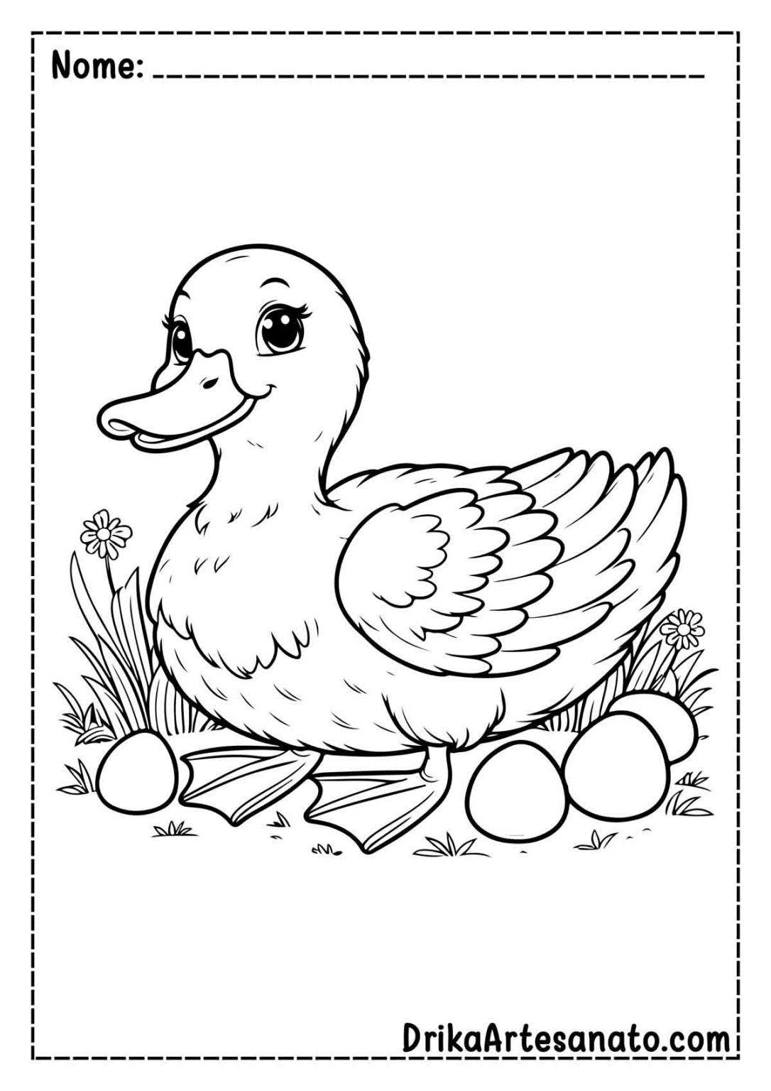 50 Desenhos de Pato para Colorir Grátis em PDF