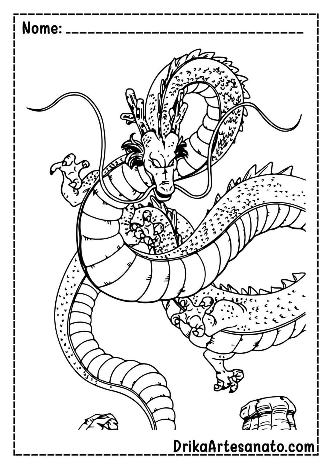 50 Desenhos do Goku para Colorir Grátis em PDF