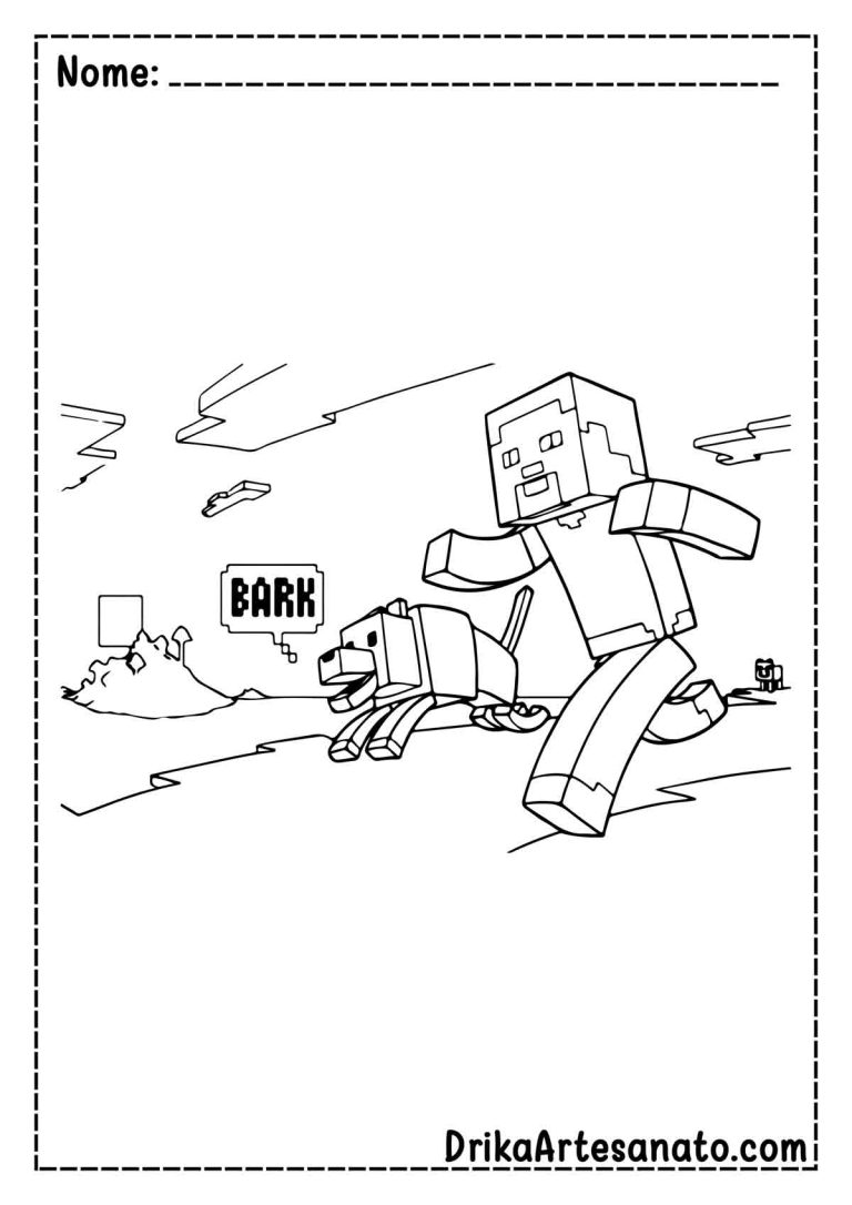 50 Desenhos do Minecraft para Colorir Grátis em PDF