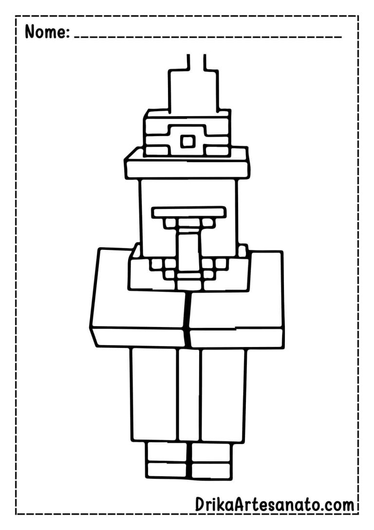 50 Desenhos do Minecraft para Colorir Grátis em PDF