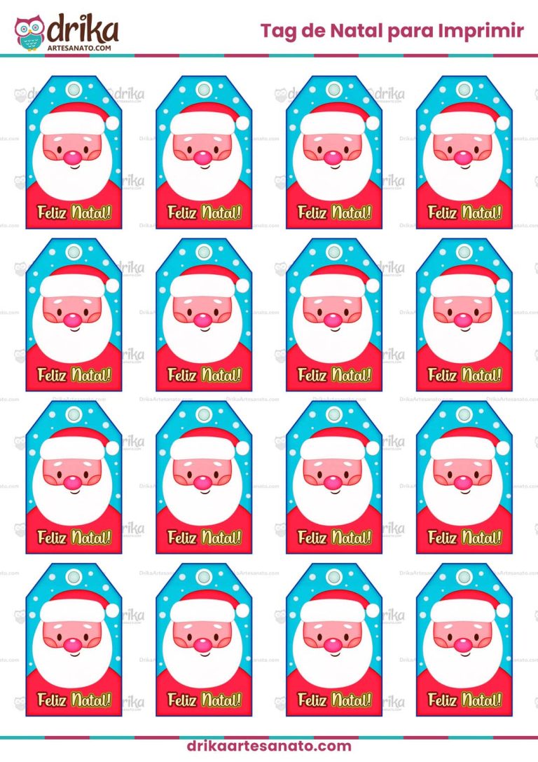 Tag Feliz Natal para Imprimir Grátis: 8 Modelos que Você vai Amar!