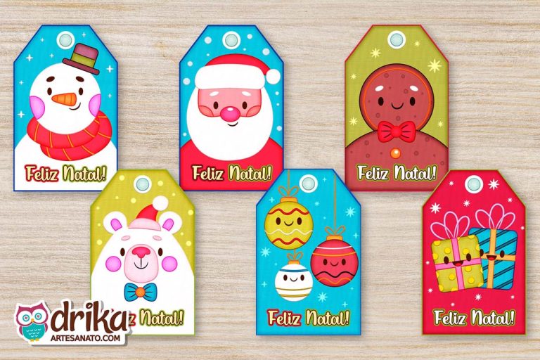 Tag Feliz Natal para Imprimir Grátis: 8 Modelos que Você vai Amar!