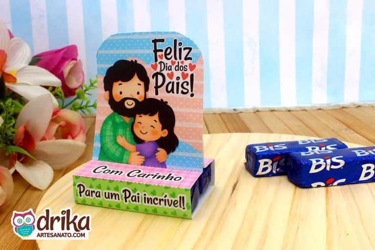 Lembrancinha de Dia dos Pais para Imprimir: Porta-Bis Duplo Cute