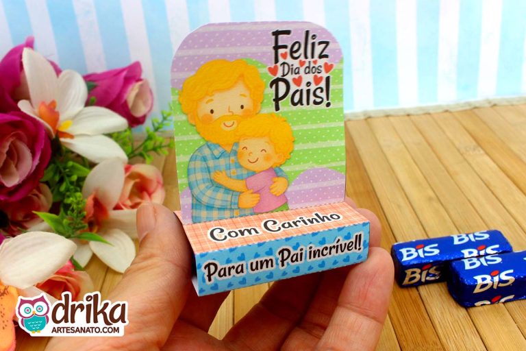 Lembrancinha de Dia dos Pais para Imprimir: Porta-Bis Duplo Cute
