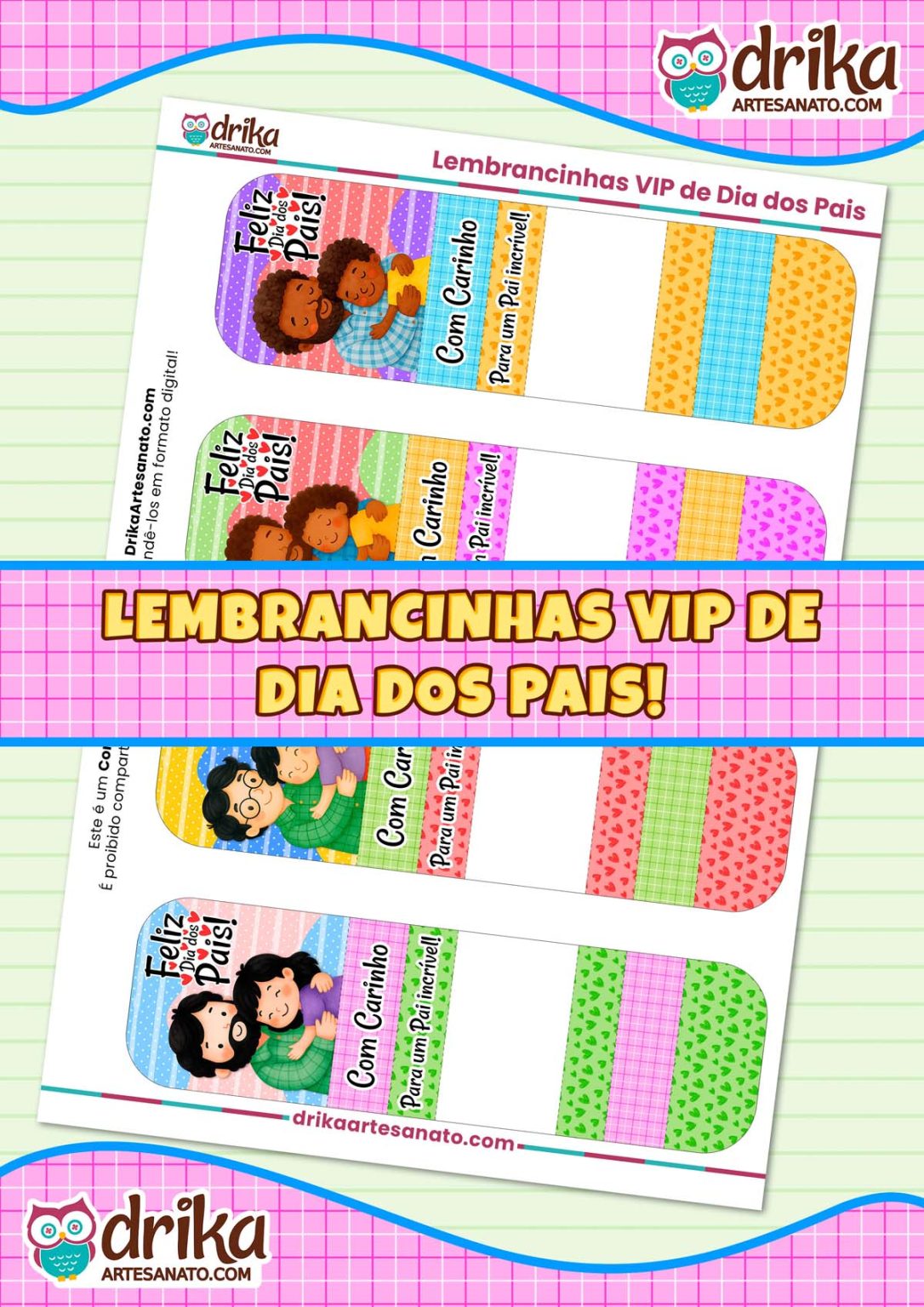 Lembrancinha de Dia dos Pais para Imprimir: Porta-Bis Duplo Cute ...